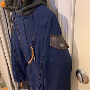 Jackets & Coats | Blue Asymmetric Jacket | Poshmark